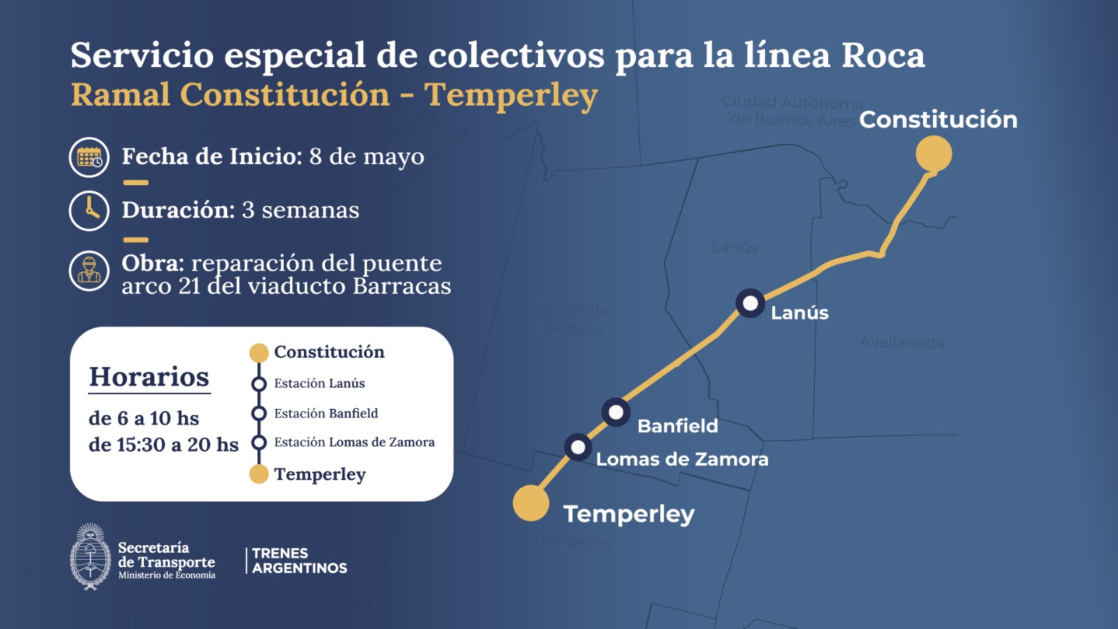 Tren Roca: ¿Dónde paran los colectivos, de dónde salen, a qué hora y ...