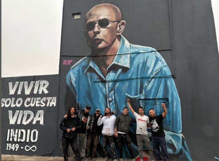 Así es el mural dedicado al Indio en Fiorito – AUNO